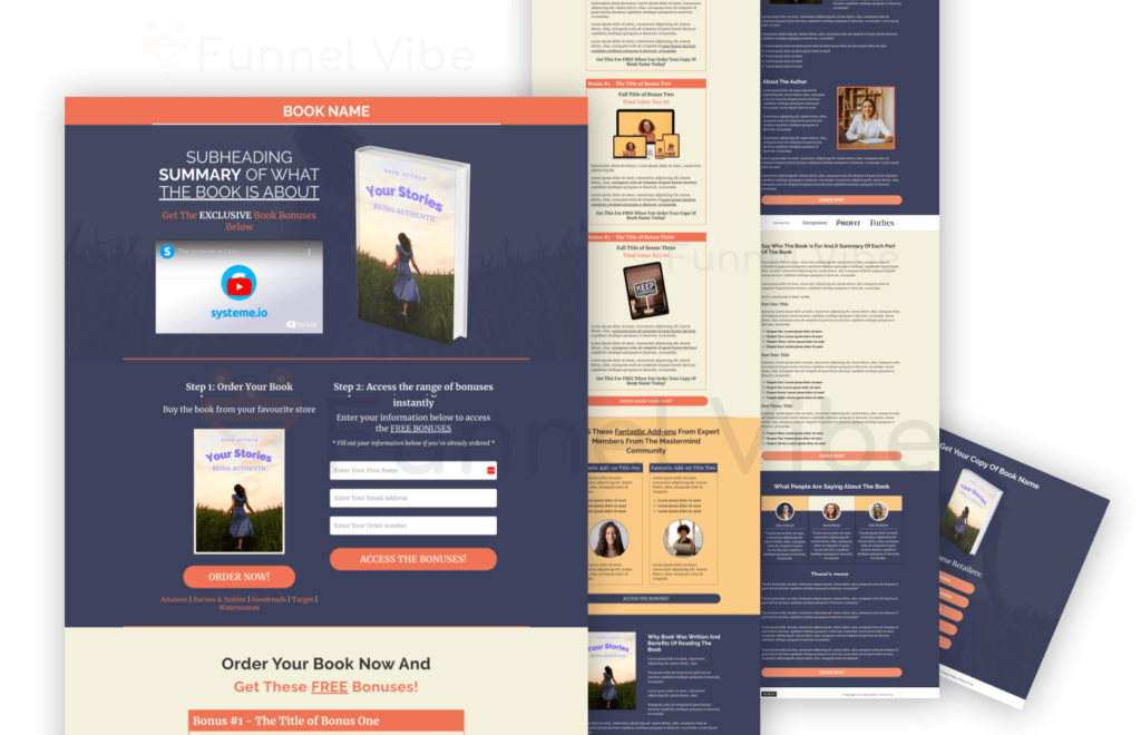 Book Launch Funnel Template – Funnel Template Marketplace